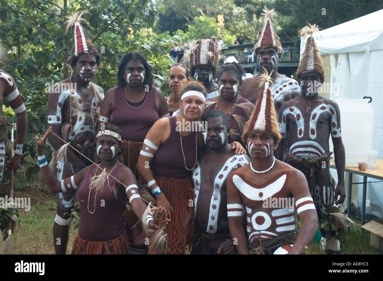 Tribal group at first persons festival Stock Photo - Alamy