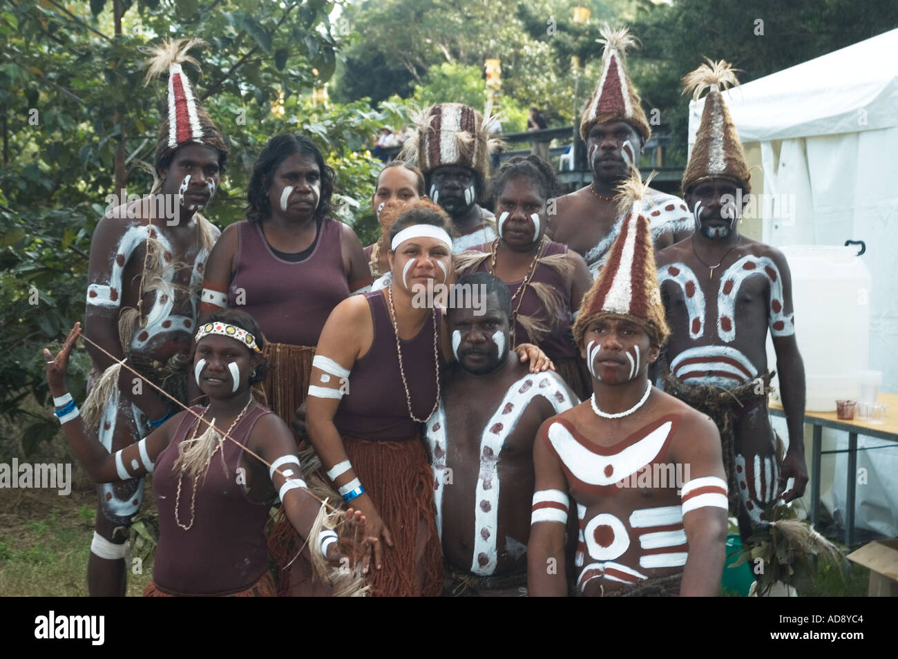Tribal group at first persons festival Stock Photo - Alamy
