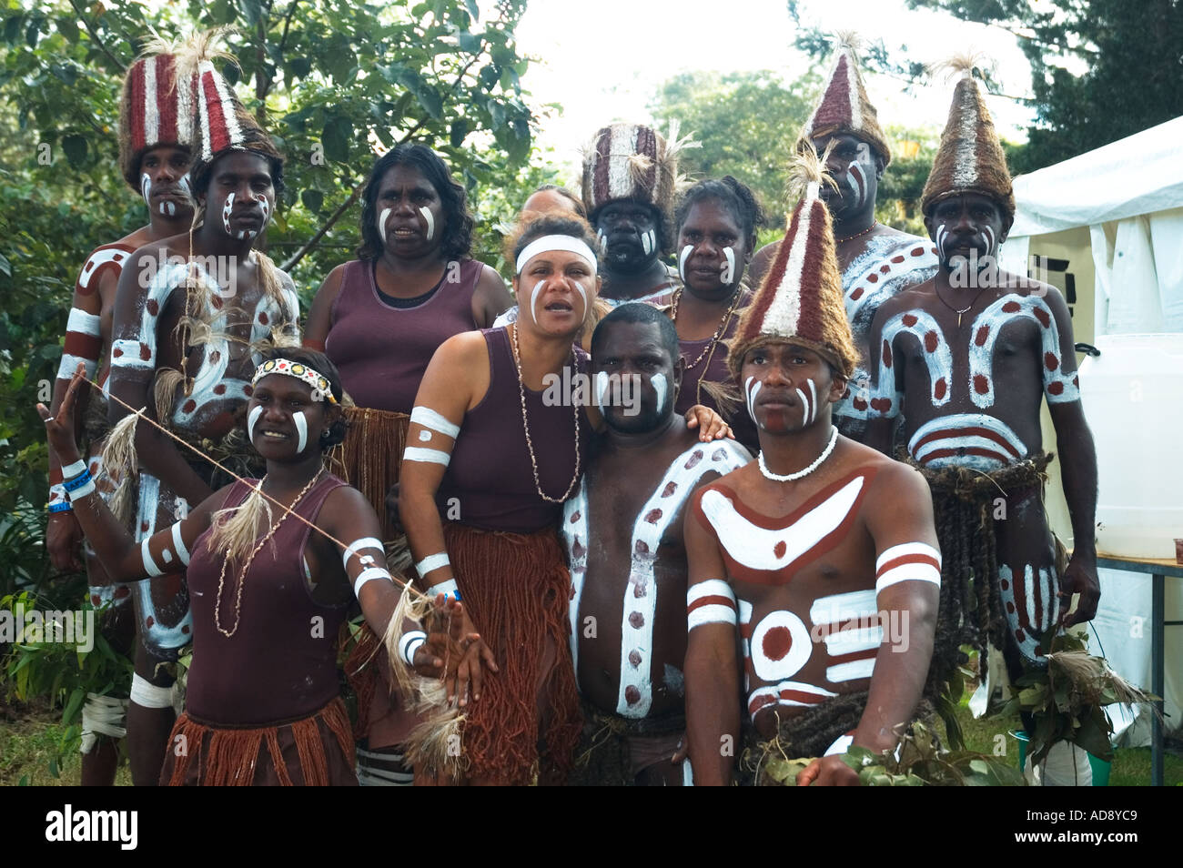 Tribal group at first persons festival Stock Photo - Alamy