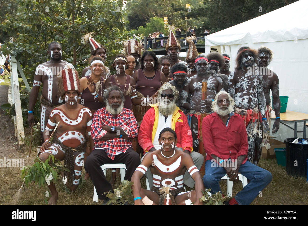 Tribal group at first persons festival Stock Photo - Alamy