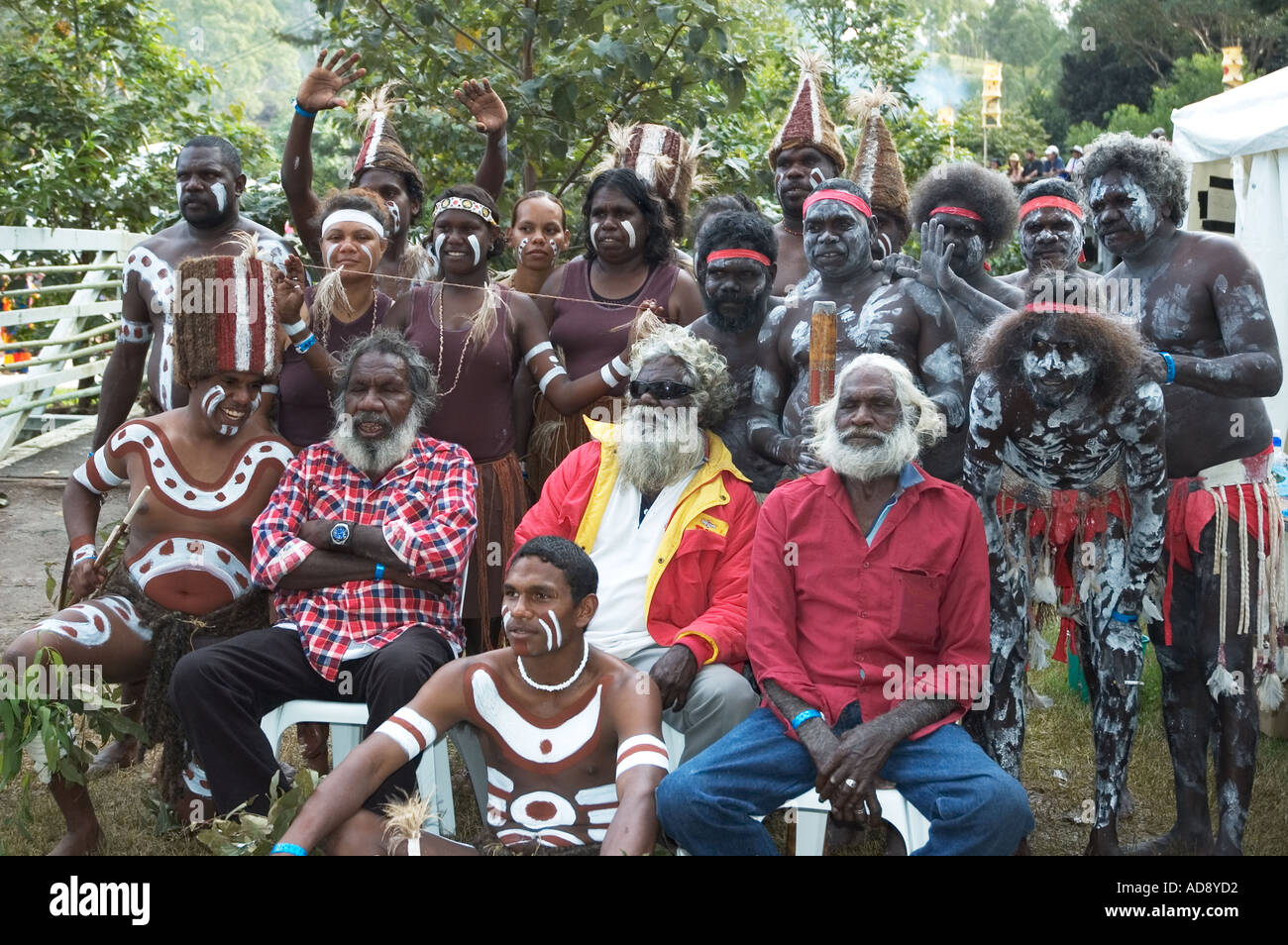 Tribal group at first persons festival Stock Photo - Alamy