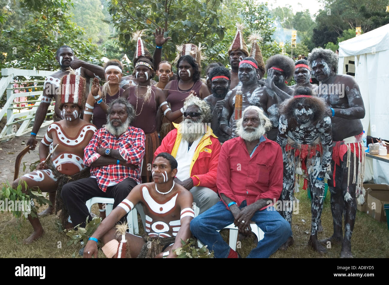 Tribal group at first persons festival Stock Photo - Alamy