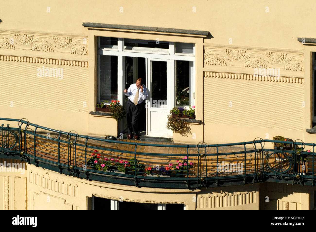 Prague Old Town balcony Czech Republic Stock Photo - Alamy