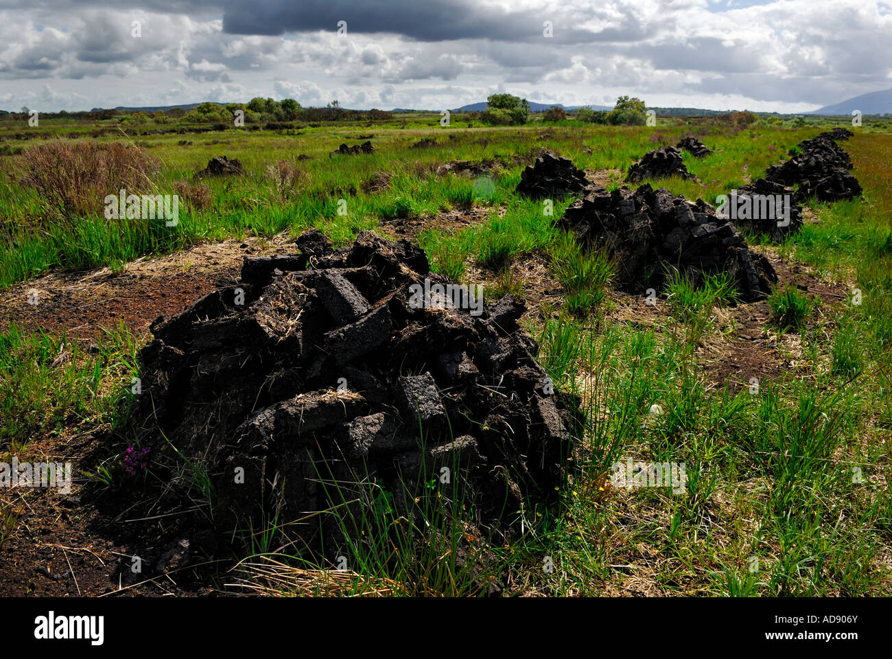 Turf Stacks, County Mayo, Ireland Stock Photo - Alamy