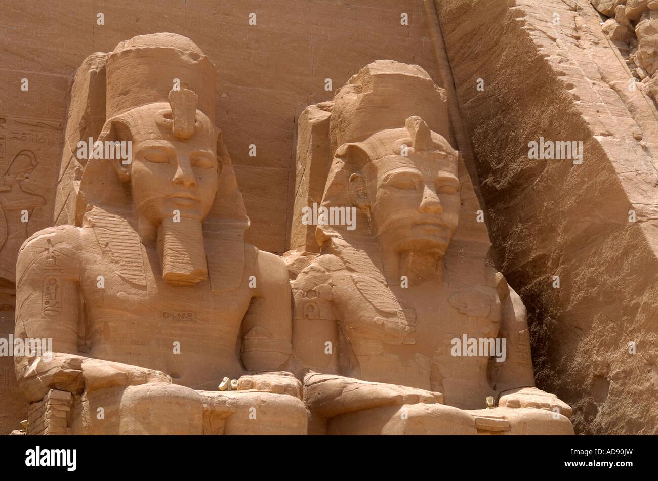 Seated Statue of Ramesses II Colossus, Abu Simbel, West Bank of Lake ...
