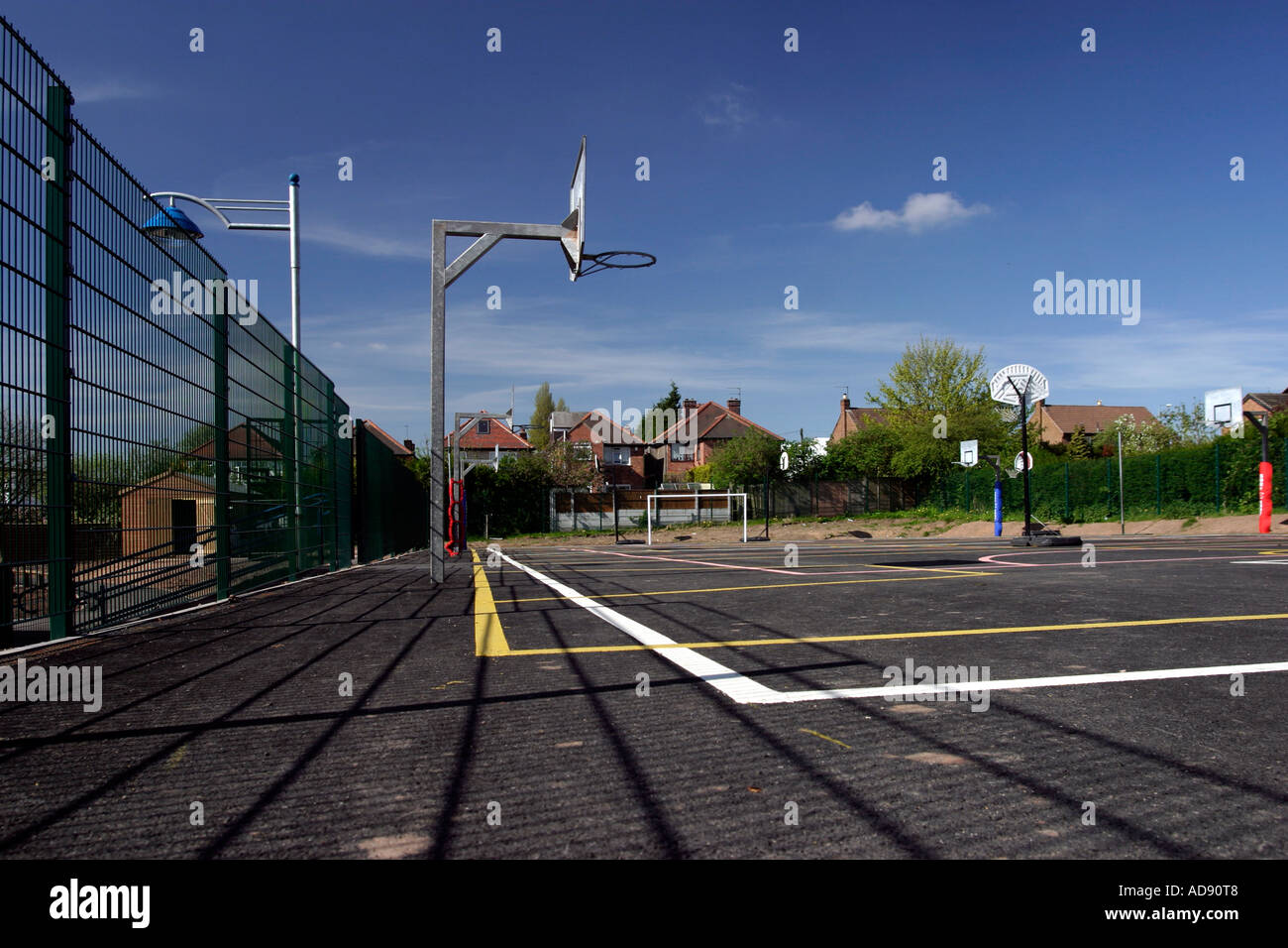 The new Mapperley Plains School playground with basketball courts Stock ...