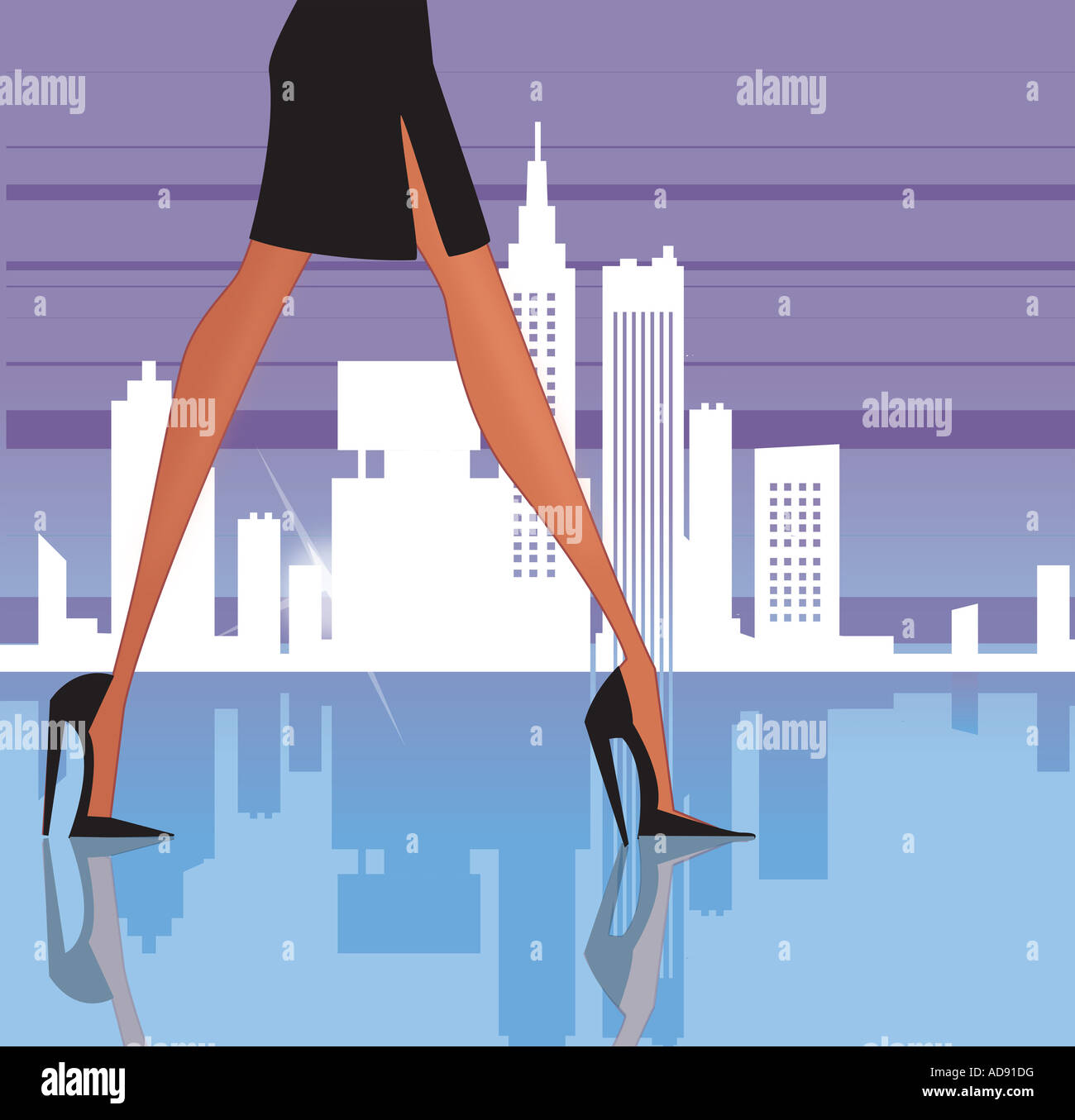 Low section view of a woman walking Stock Photo - Alamy
