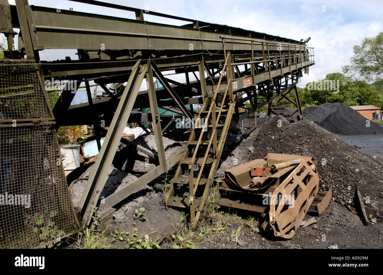 Coal conveyor at Aberpergwm Colliery near Neath South Wales UK Stock ...