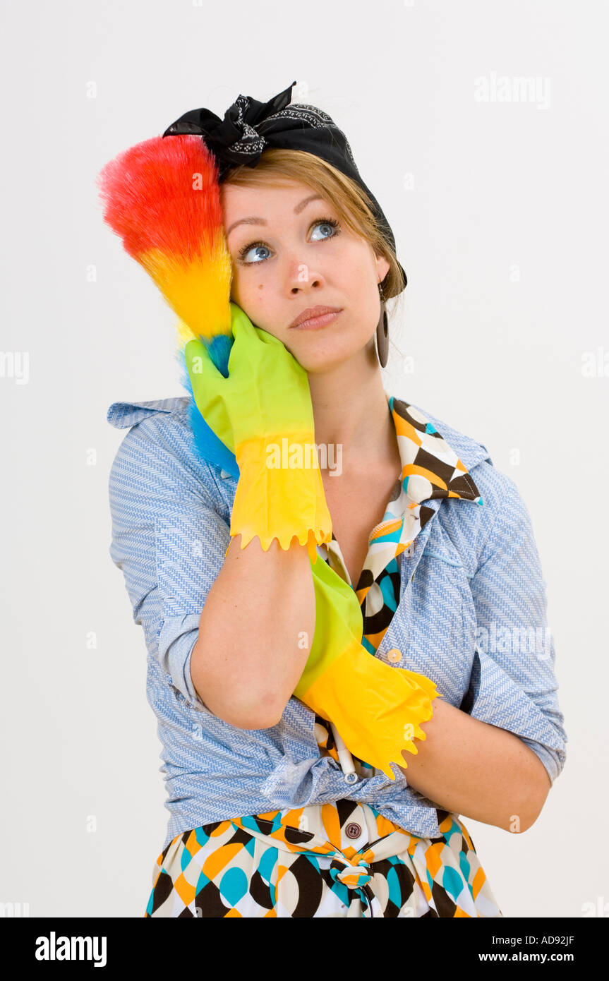 Charwoman With Feather Duster High Resolution Stock Photography and ...