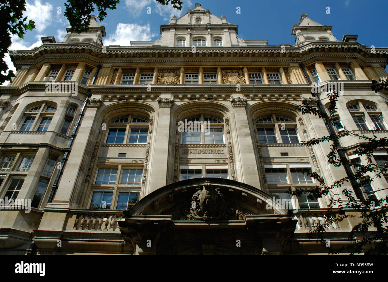 Hamilton House Victorian building on Victoria Embankment near Temple ...