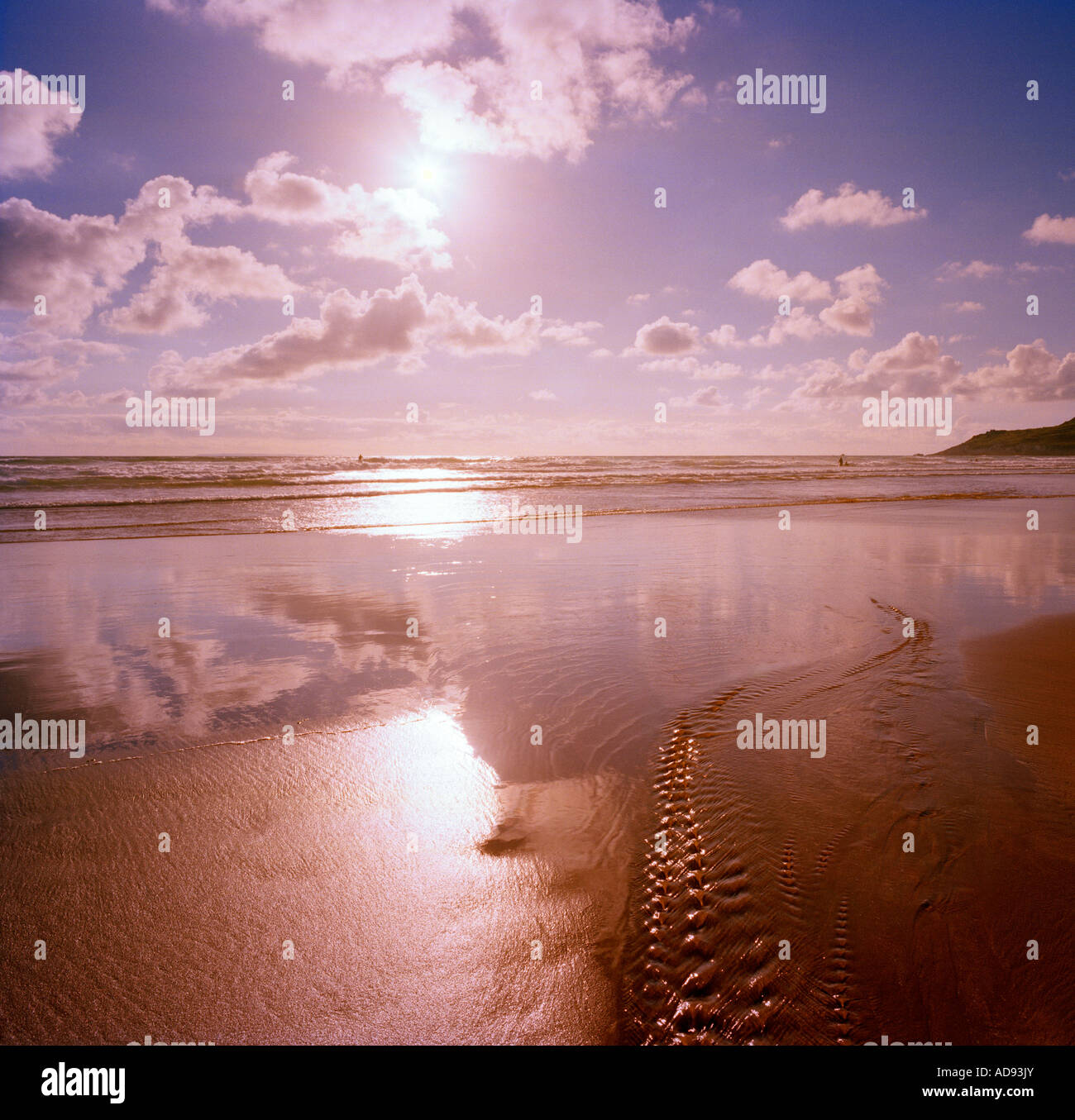 Barricane beach, Woolacombe bay, North Devon, England, UK Stock Photo ...