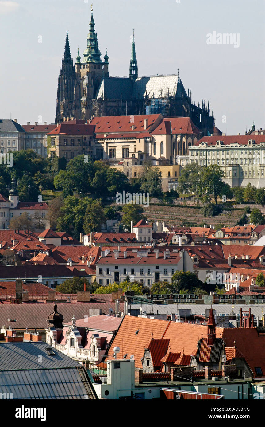 Prague rooftop view, Czech Republic Stock Photo - Alamy