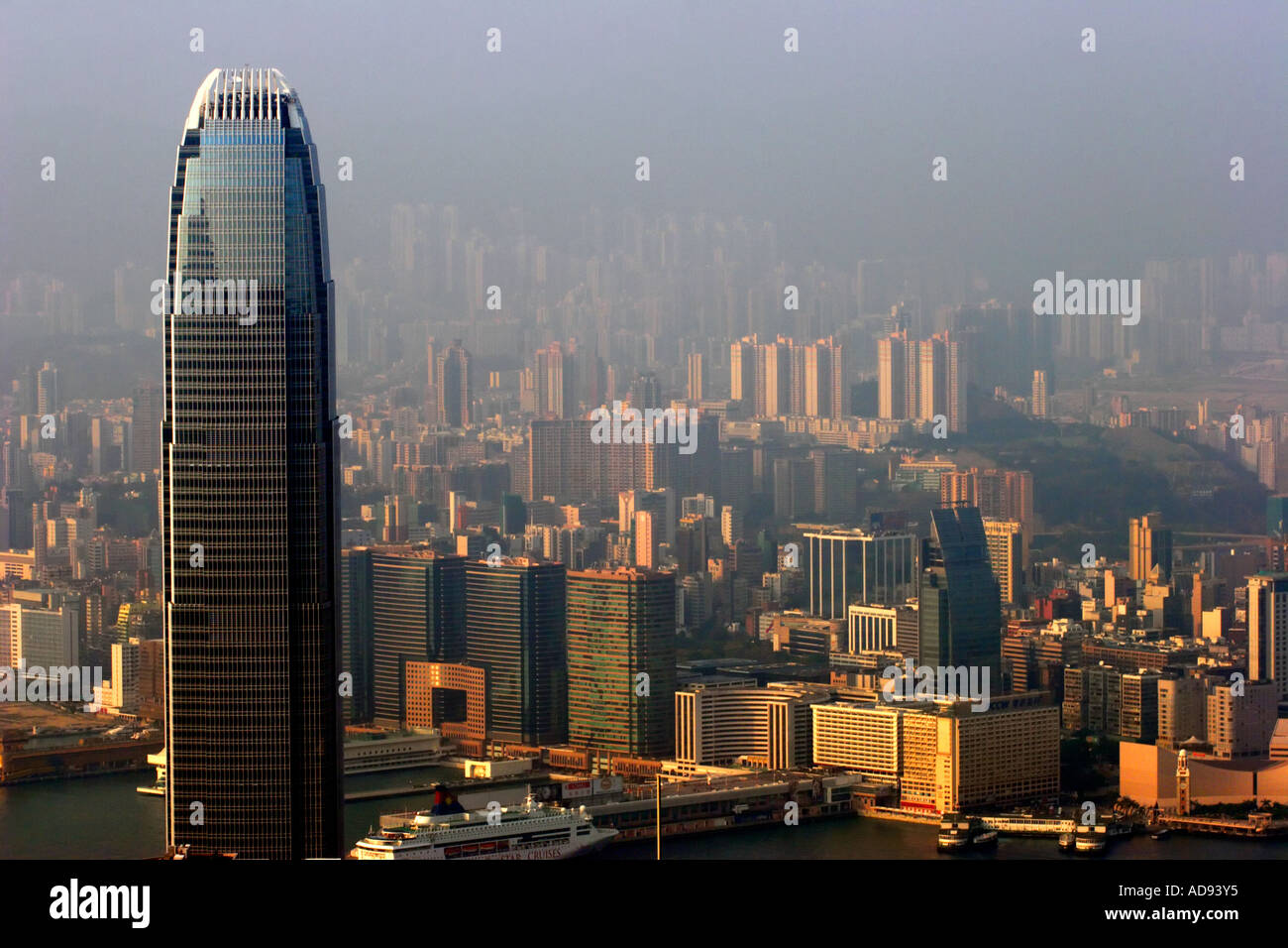 Overlooking Hong Kong and the IFC 2 Tower Stock Photo - Alamy