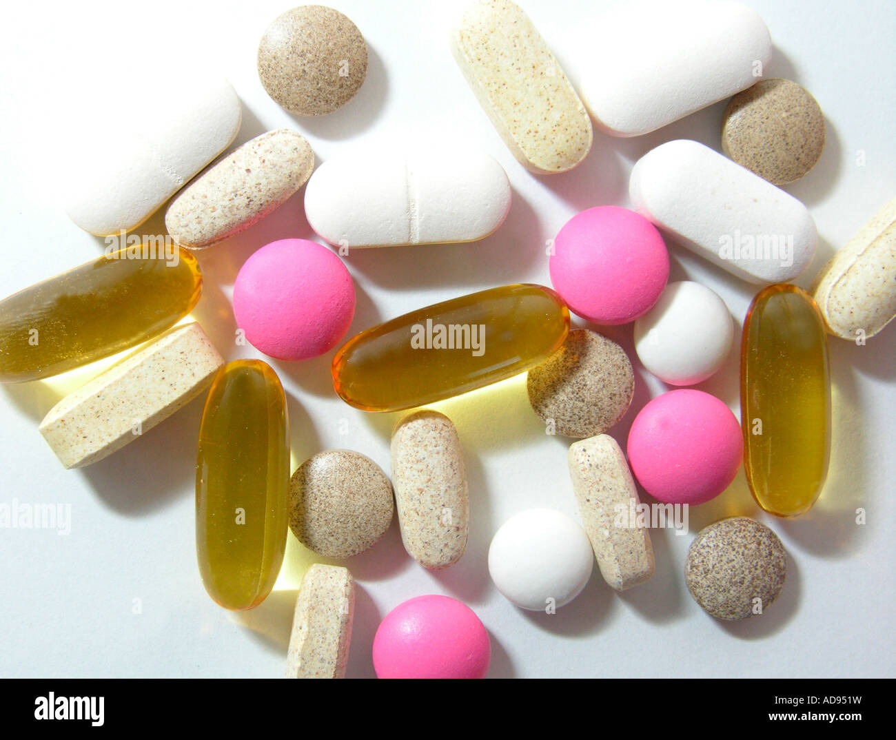 A photograph of a mixture of tablets Stock Photo - Alamy