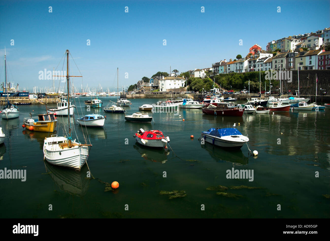 Brixham Harbour and Estuary Devon Great Britain England U K Stock Photo ...