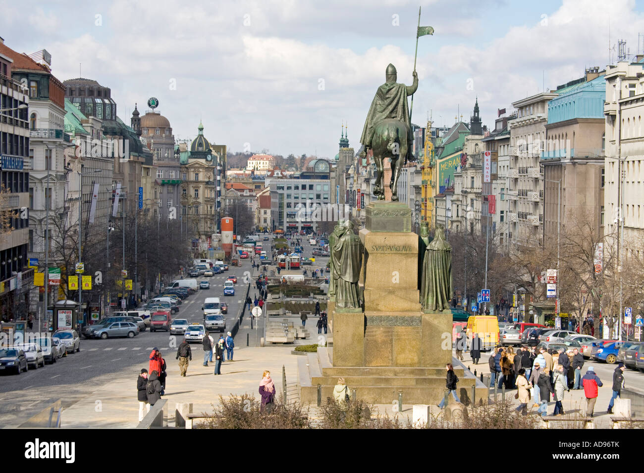 Wenceslas Square Prague Czech Republic Stock Photo - Alamy