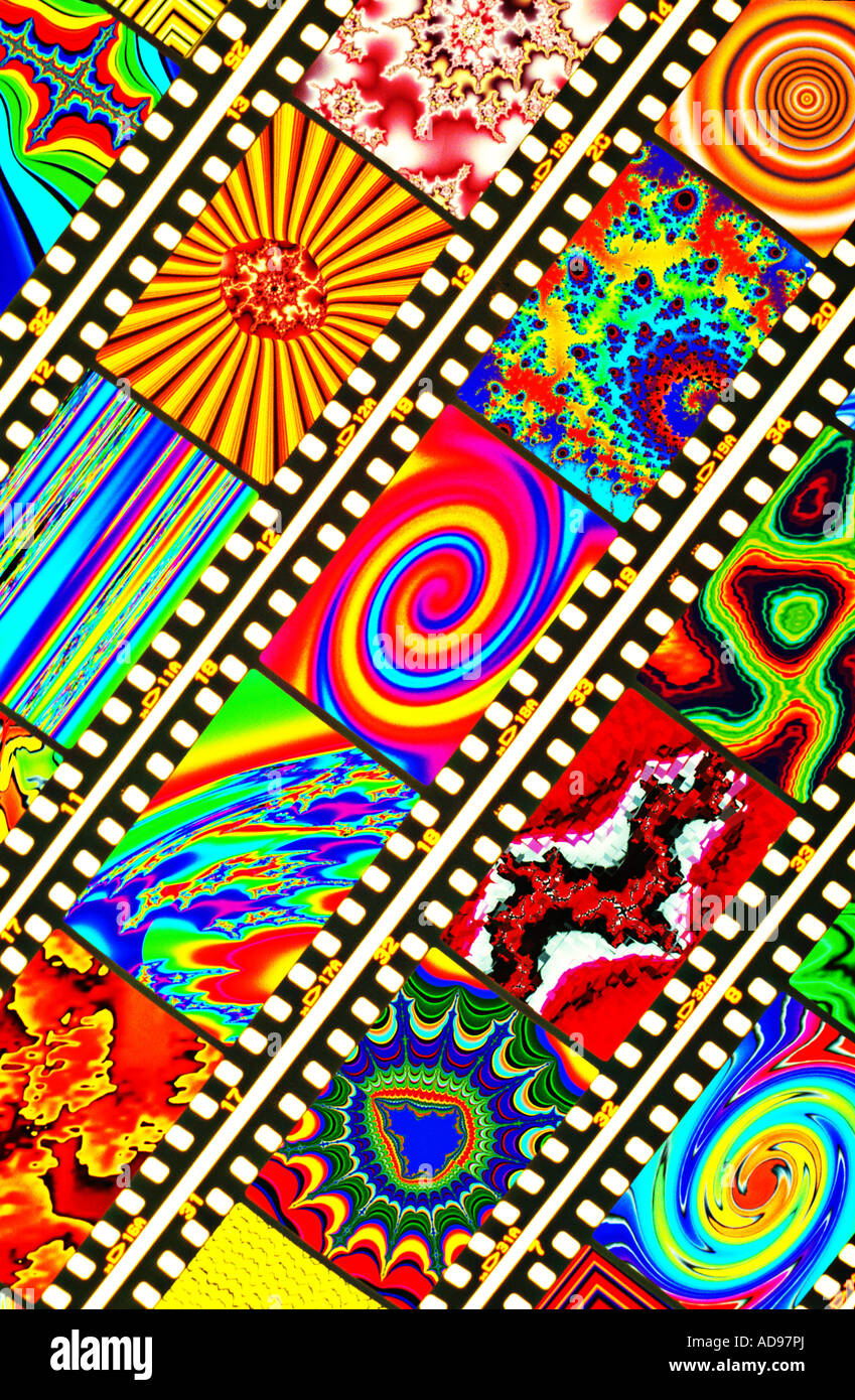 35mm film strip with digital images Stock Photo - Alamy