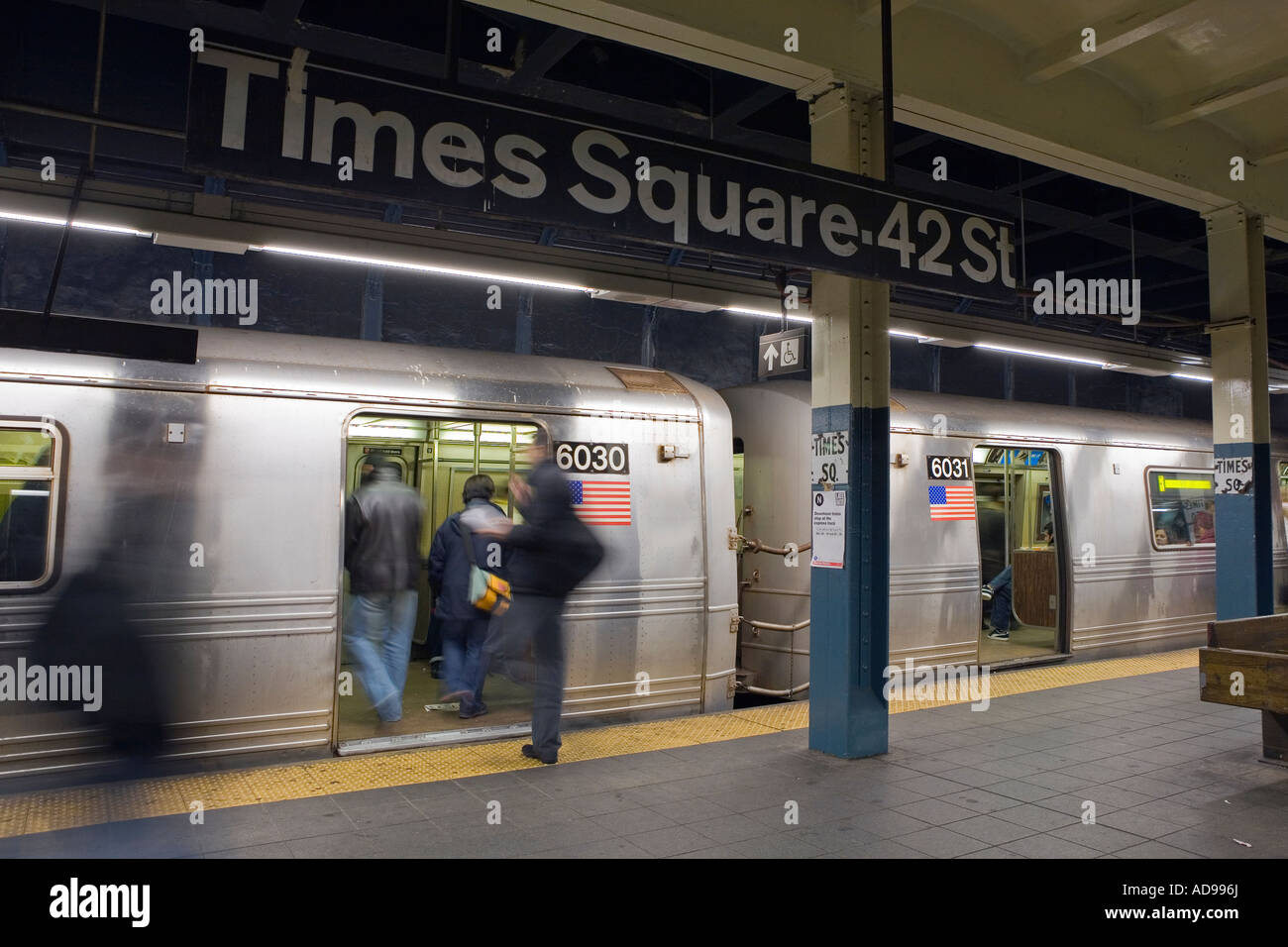 Subway Station Times Square Manhattan New York City USA Stock Photo - Alamy