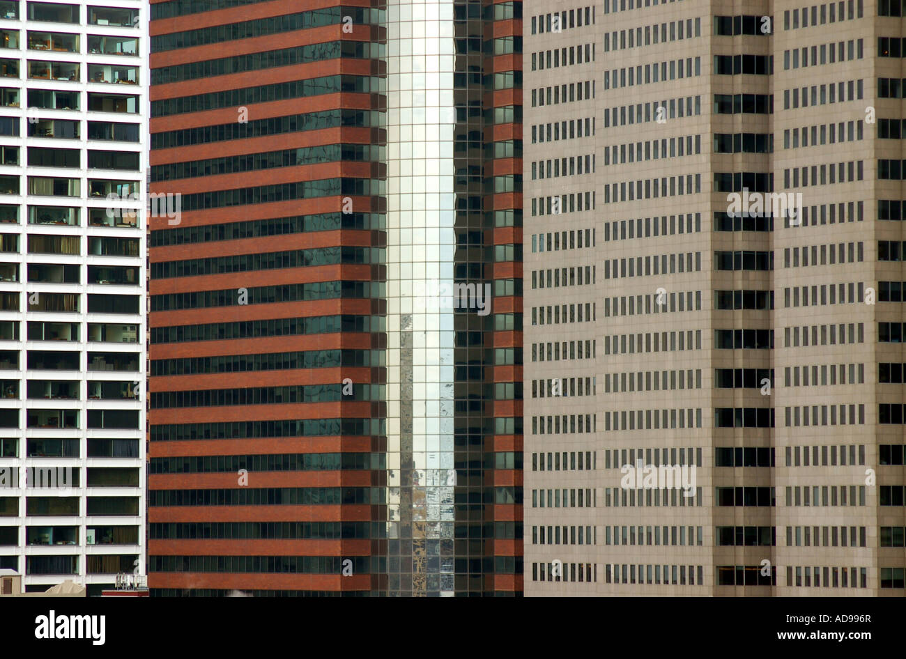 Abstract view of skyscrapers in Manhattan, New York City Stock Photo ...