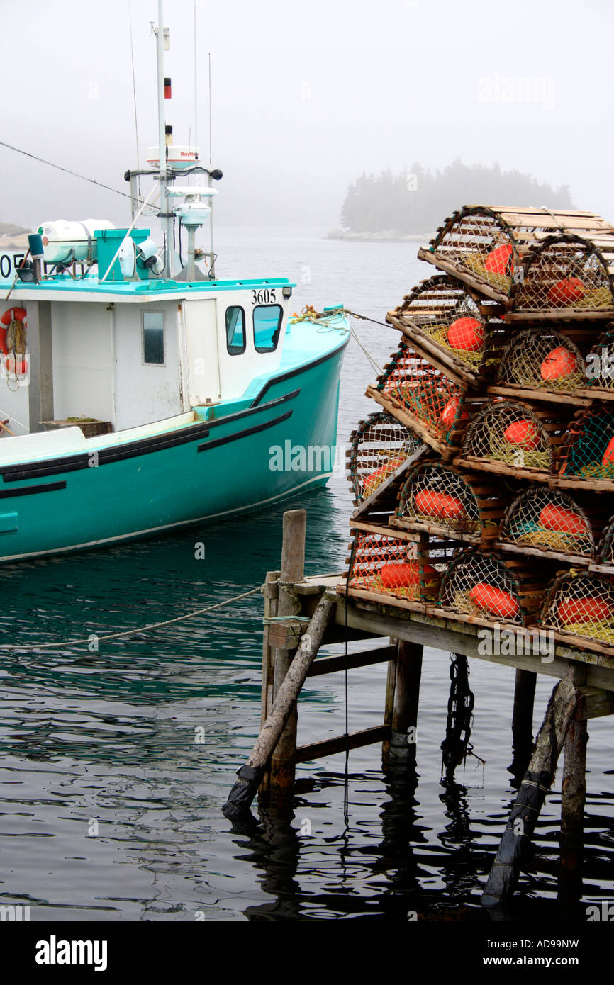 Lobster Traps in Indian Harbour, Lighthouse Route, Nova Scotia, Canada ...