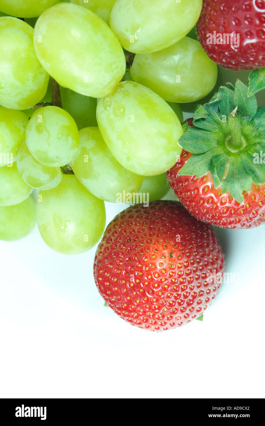 strawberries and grapes Stock Photo - Alamy