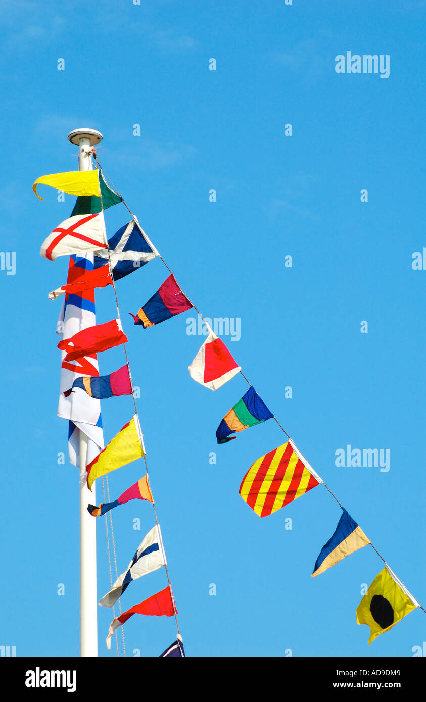 Sailing Signals, Flags, Yarmouth, Isle of Wight, England, UK Stock ...
