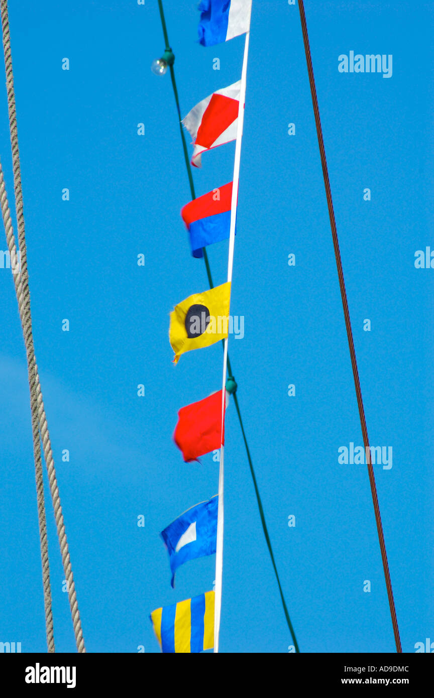 Sailing Signals, Flags, Yarmouth, Isle of Wight, England, UK Stock ...
