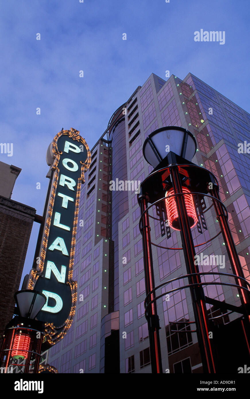 Portland theatre sign broadway building hi-res stock photography and ...