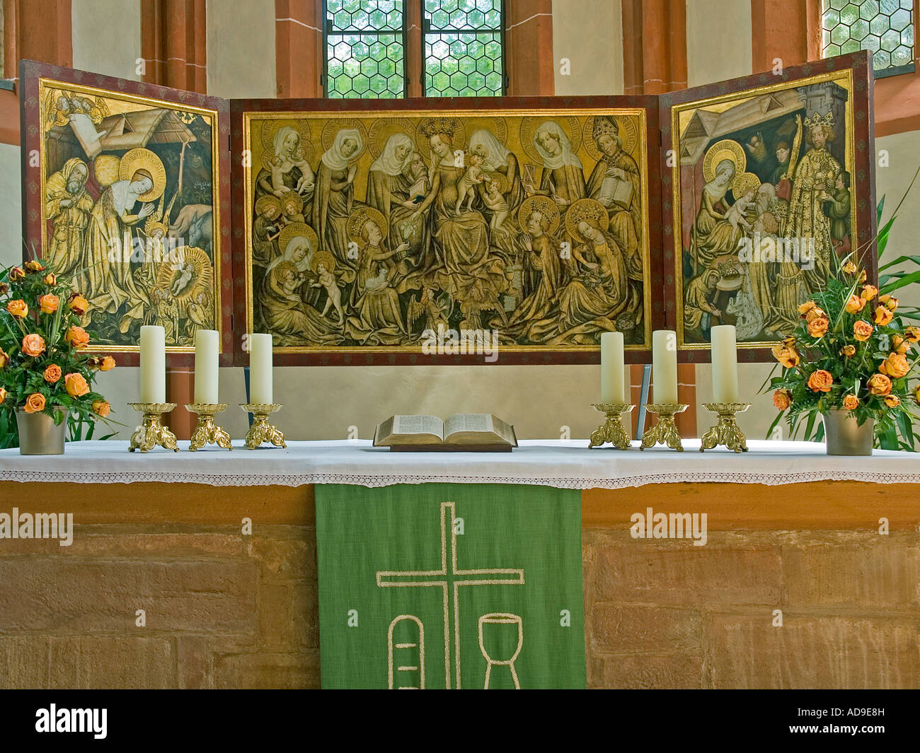 altar in church in Ortenberg Hesse Germany Stock Photo - Alamy