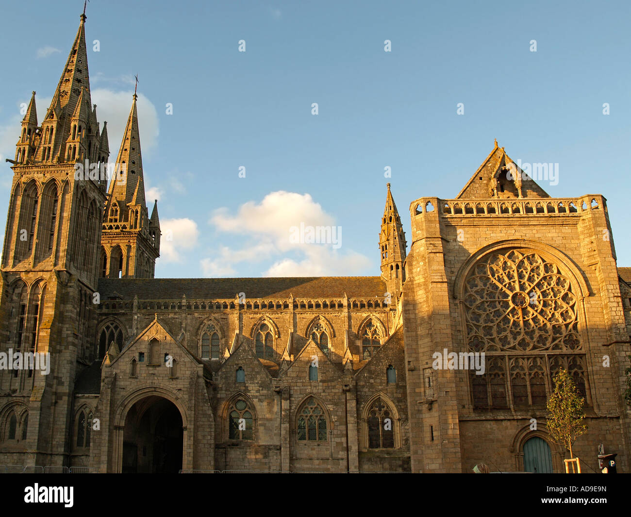 facade of the cathedral of Saint Pol de Léon Finistere Brittany France ...