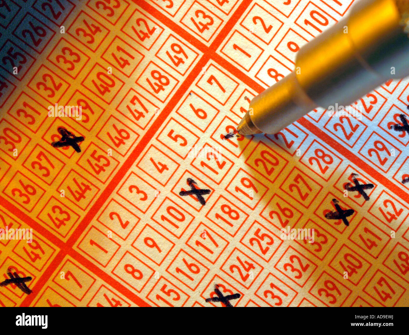 playing lottery Lotto with luck Stock Photo - Alamy