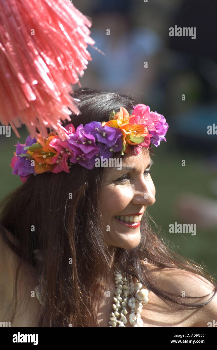 Hula dancer at first person festival Stock Photo - Alamy