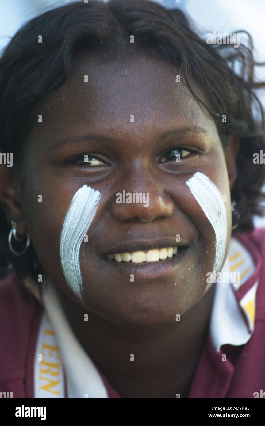 Young female dancer from Mornington Island Queensland Australia Stock ...