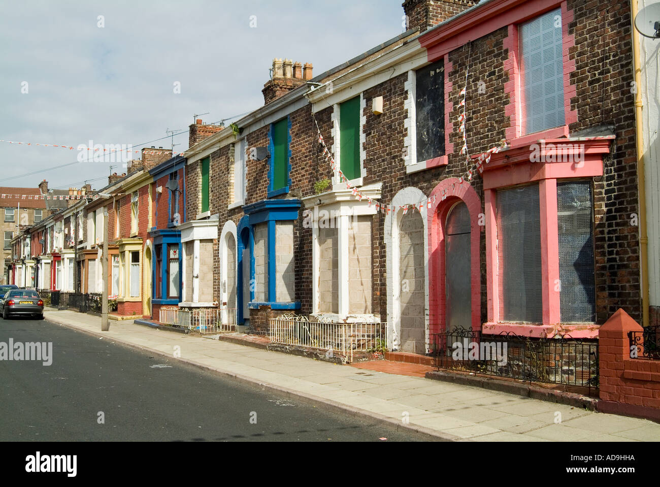 Housing in Royston Street Edge Hill district of Liverpool Merseyside ...