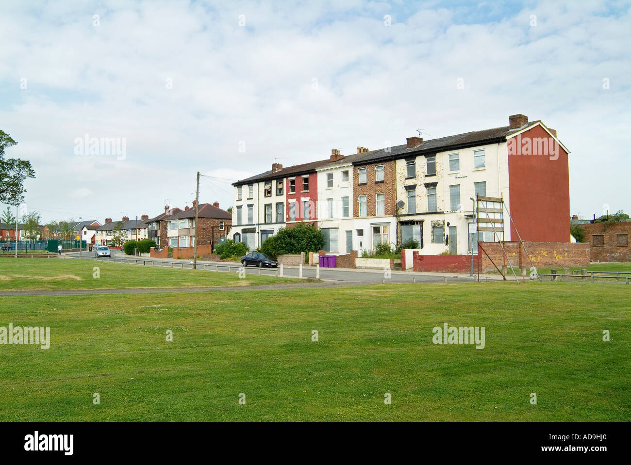 Housing in Birchfield Road Edge Hill district of Liverpool Merseyside ...