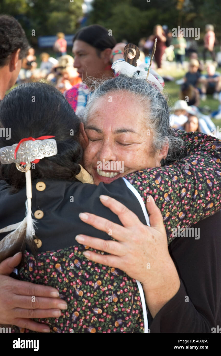 People in hug at first person festival Stock Photo - Alamy
