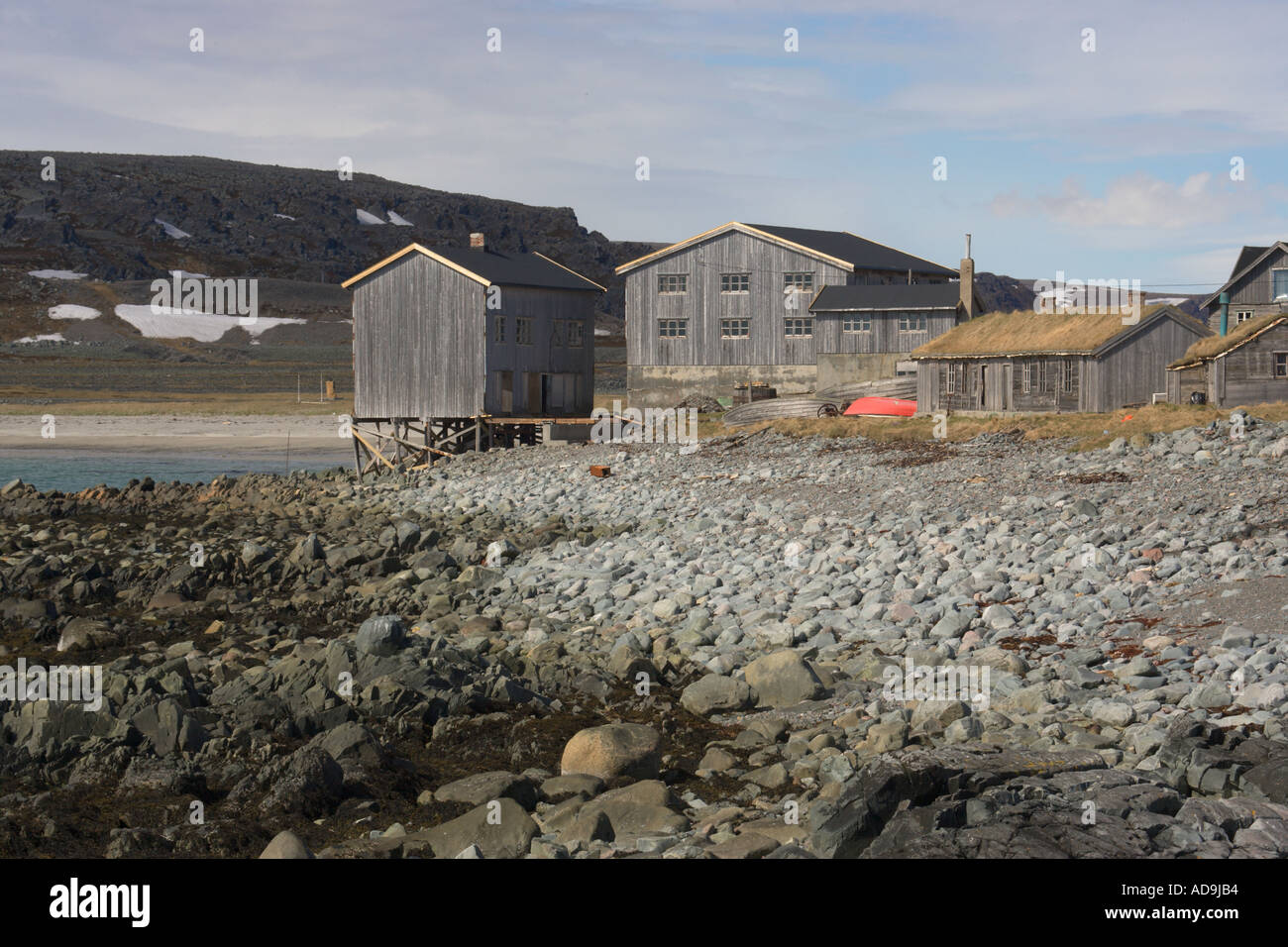 Old fishing wharf Hamningberg Finnmark Stock Photo - Alamy