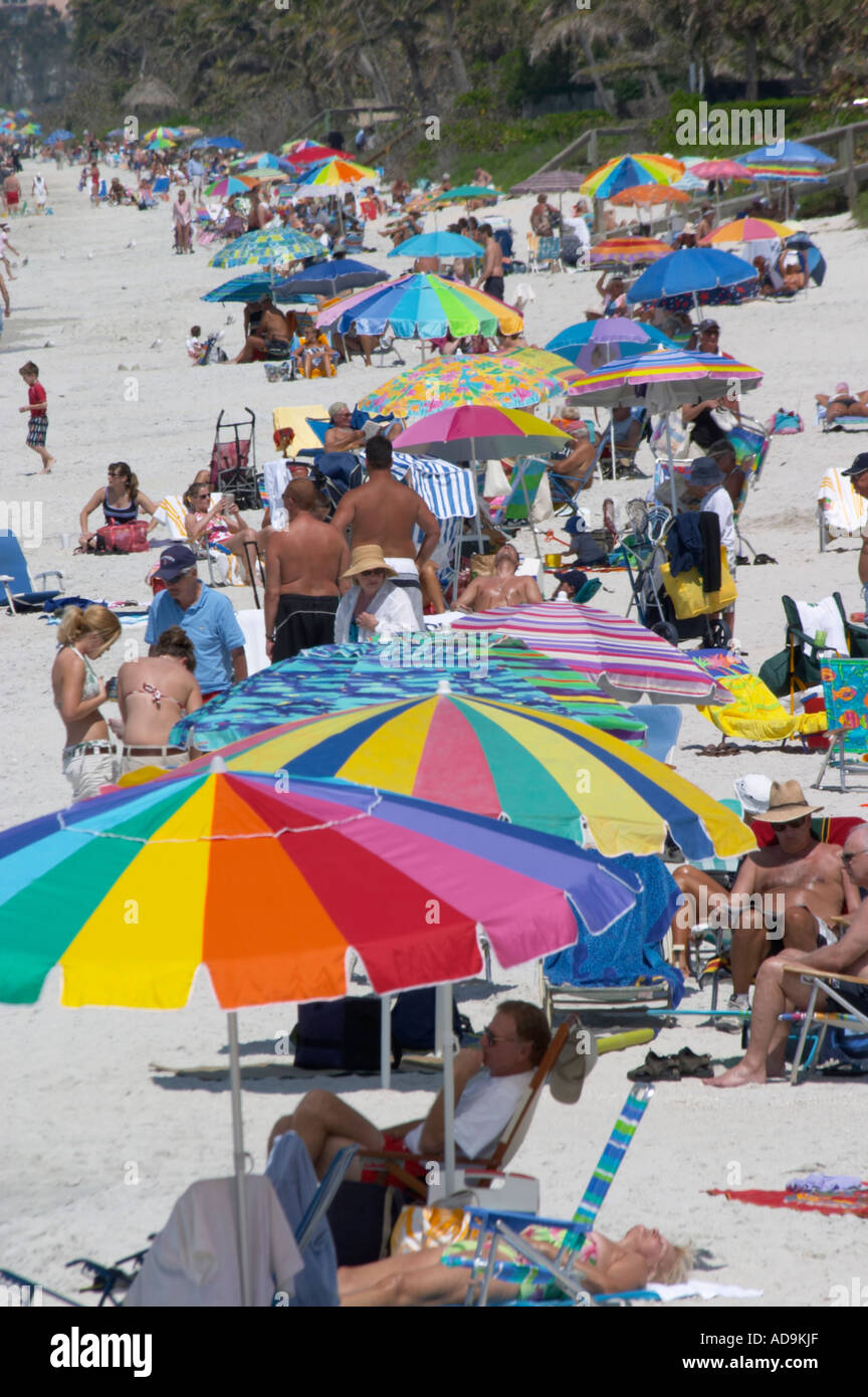 Crowded beach naples florida hi-res stock photography and images - Alamy