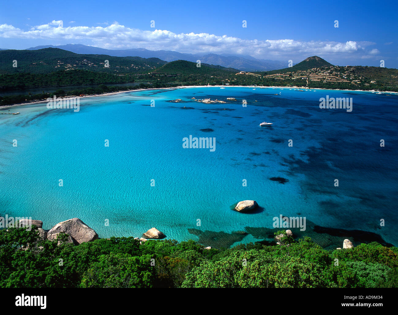 Beach of Santa Giulia Corsica island France Stock Photo - Alamy