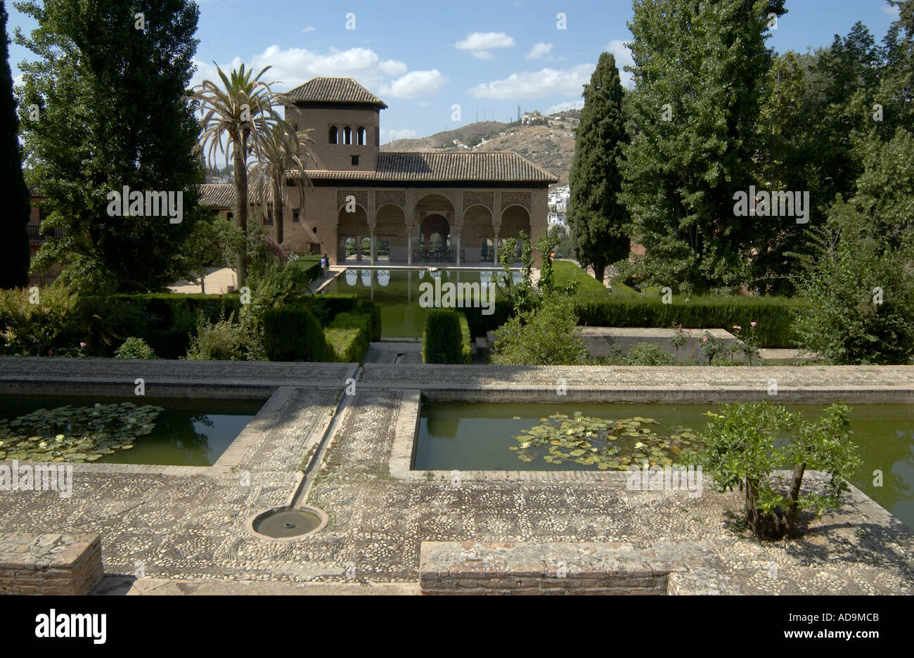 Palacio del Partal La Alhambra Granada Andalusia, Southern Spain Stock ...