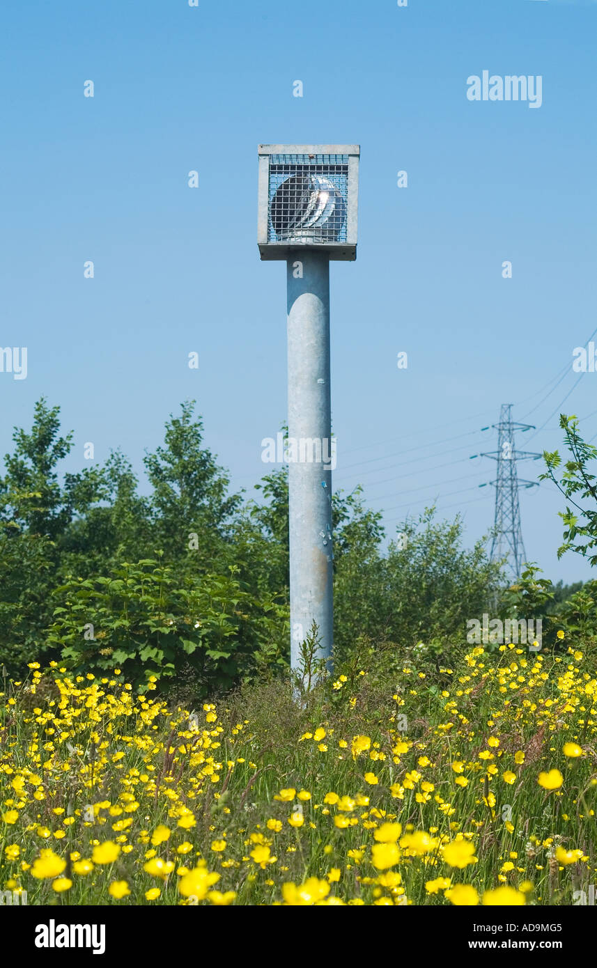 gas vent from former landfill site, now a nature reserve between the ...