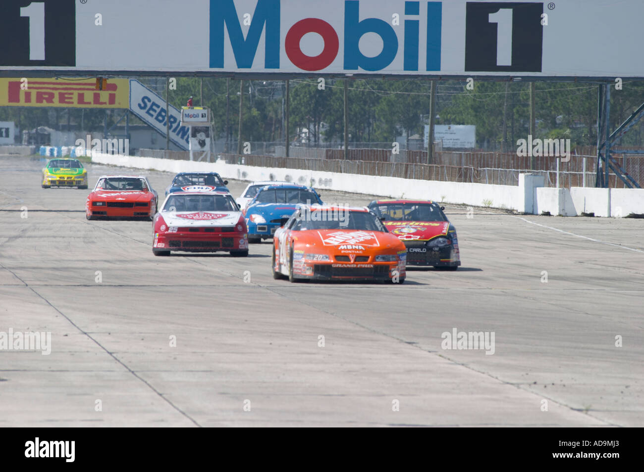 Historic nascar stock cars at Sebring International Raceway in Sebring ...