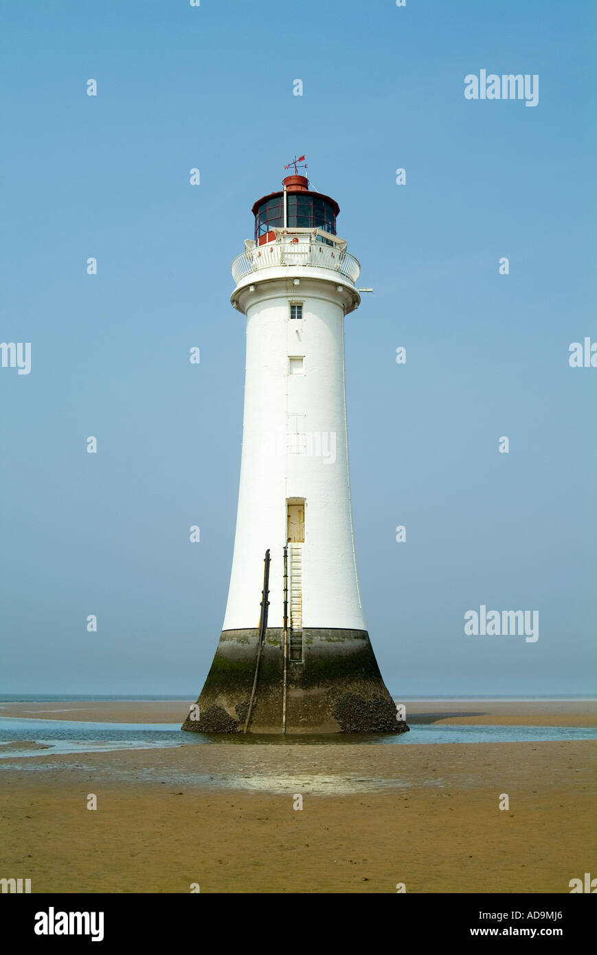 New Brighton Lighthouse built on Perch Rock at the mouth of the River ...