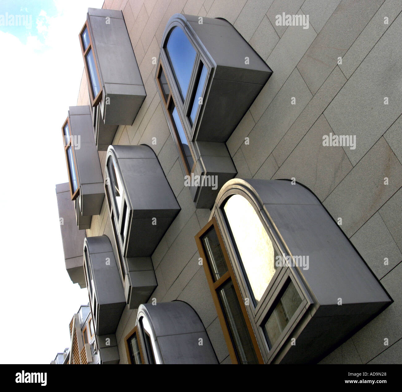 Window detail of the Scottish Parliament building in Edinburgh Stock ...