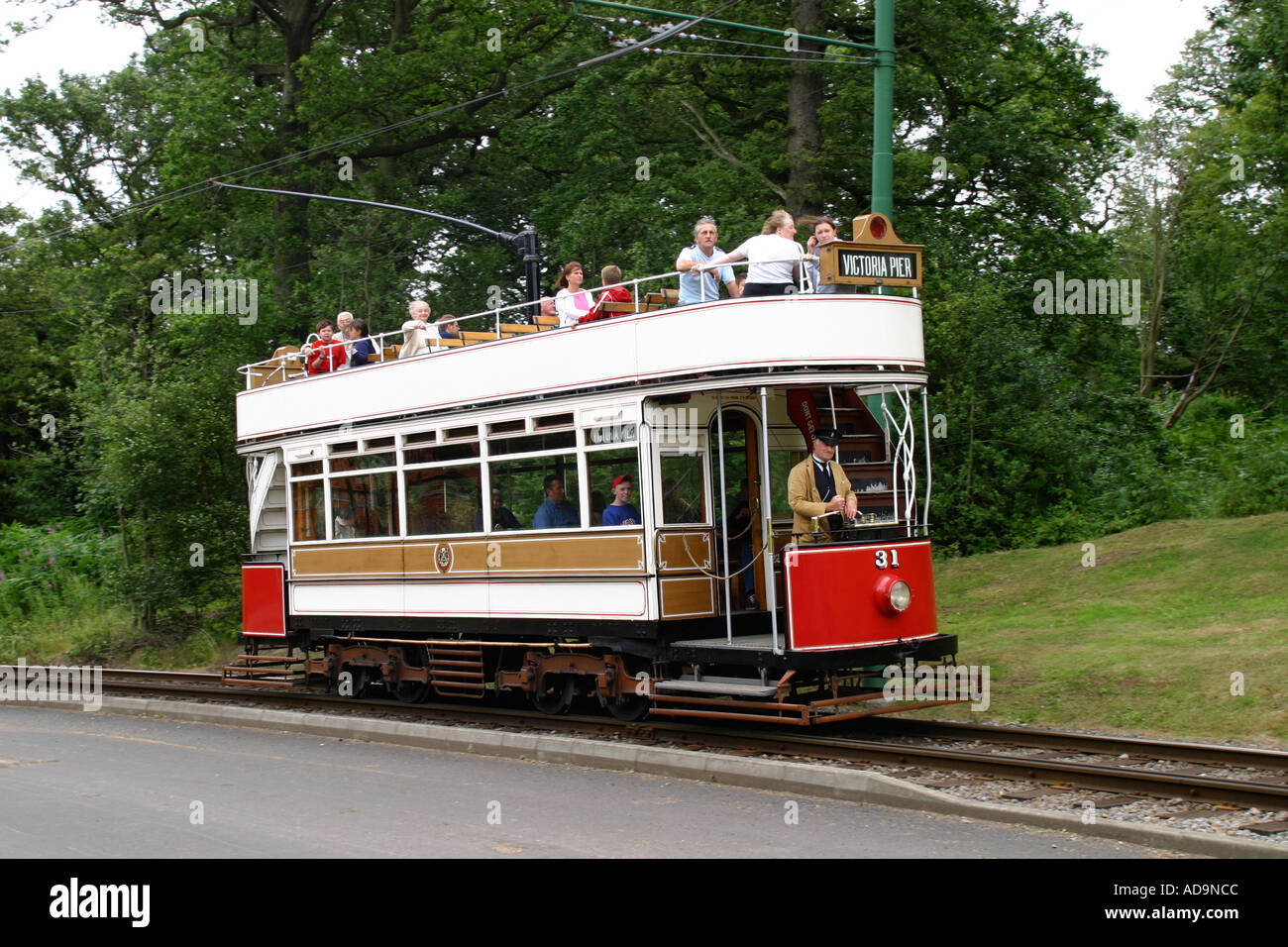 Tram at Beamish North of England open air museum Great Britain UK Stock ...