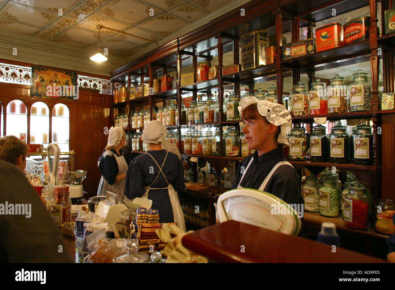 Beamish North of England open air museum Great Britain UK sweet shop ...