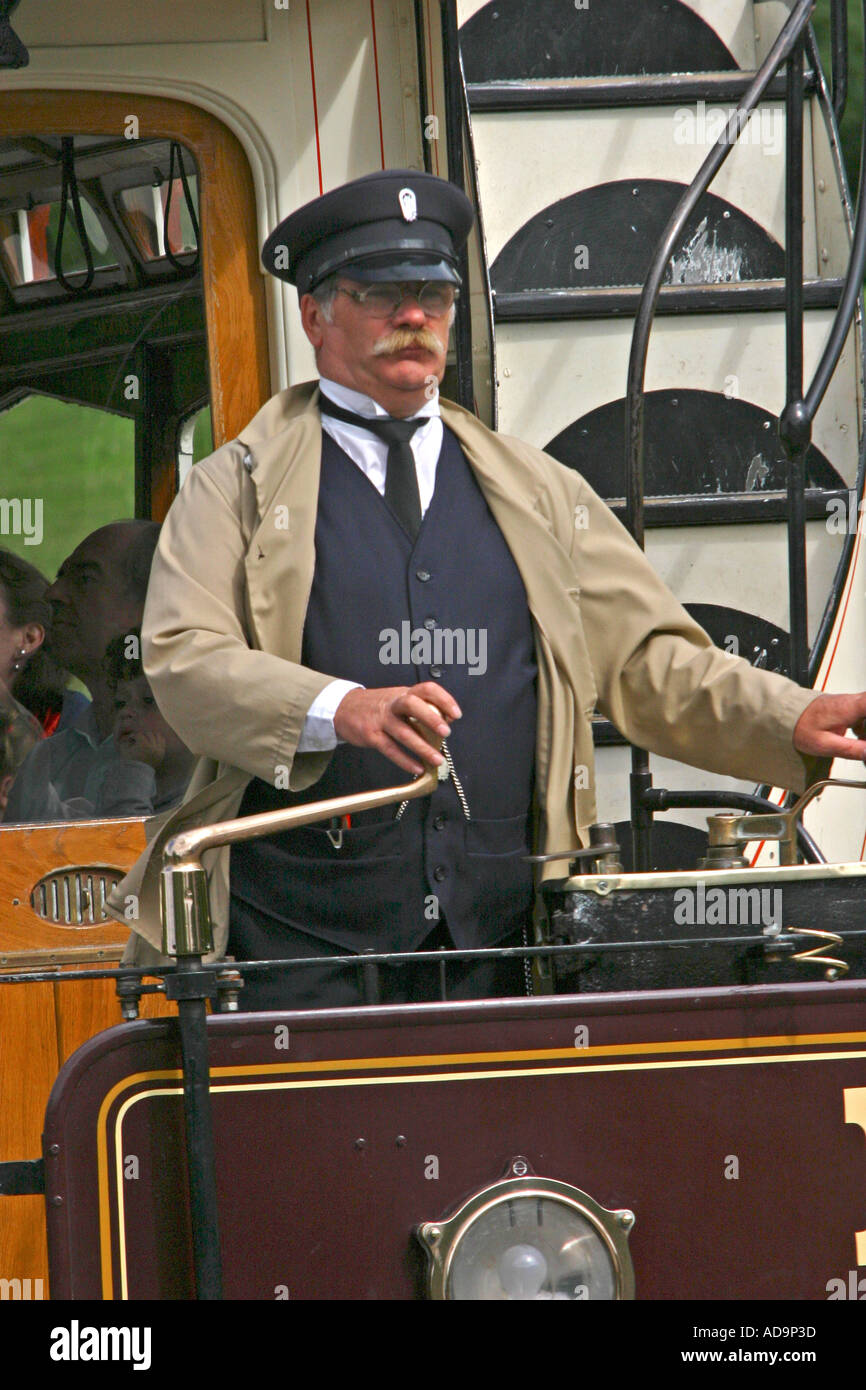 Vintage tram and driver Beamish North of England open air museum Great ...