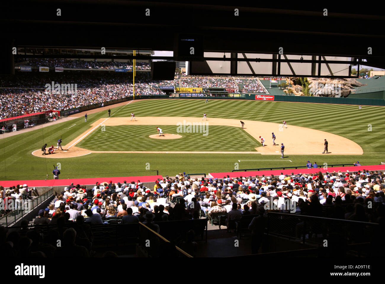 A Sunday crowd fills Edison Field in Anaheim California for an ...