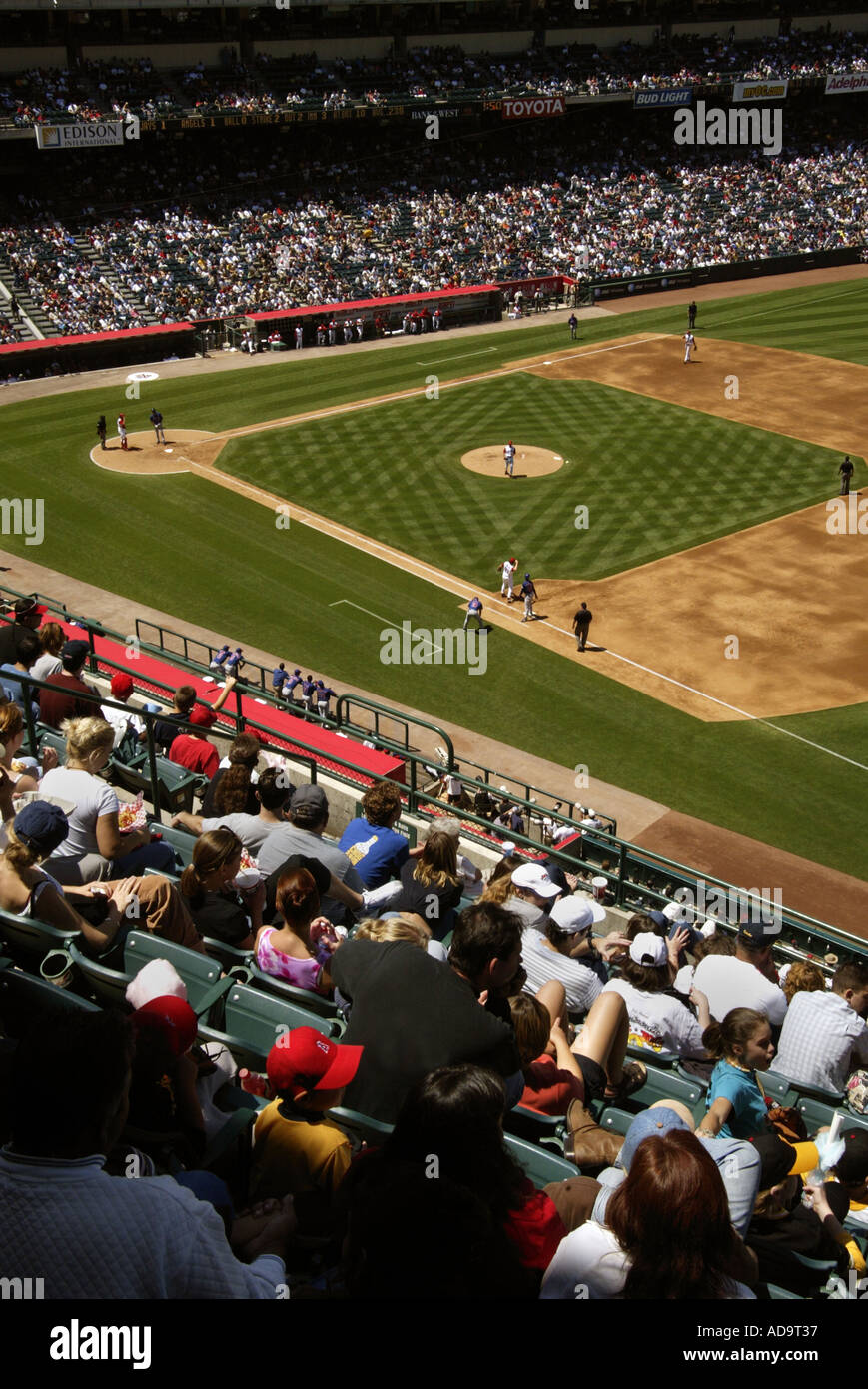 A Sunday crowd fills Edison Field in Anaheim California for an ...