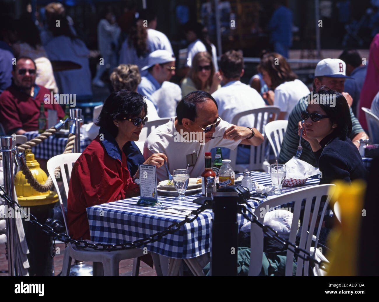 Restaurant Terrace Quincy Market Boston Massachusetts USA Stock Photo ...